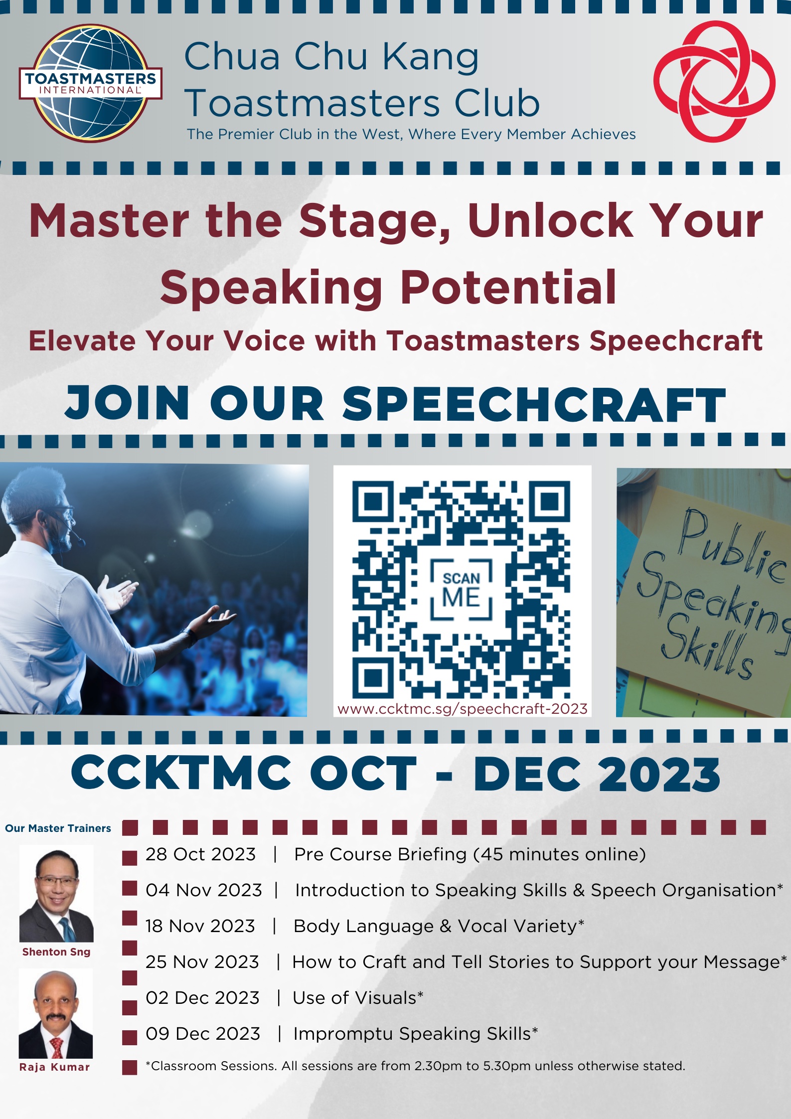 CCKTMC Speechcraft @ Oct - Dec 2023 - Chua Chu Kang Toastmasters Club