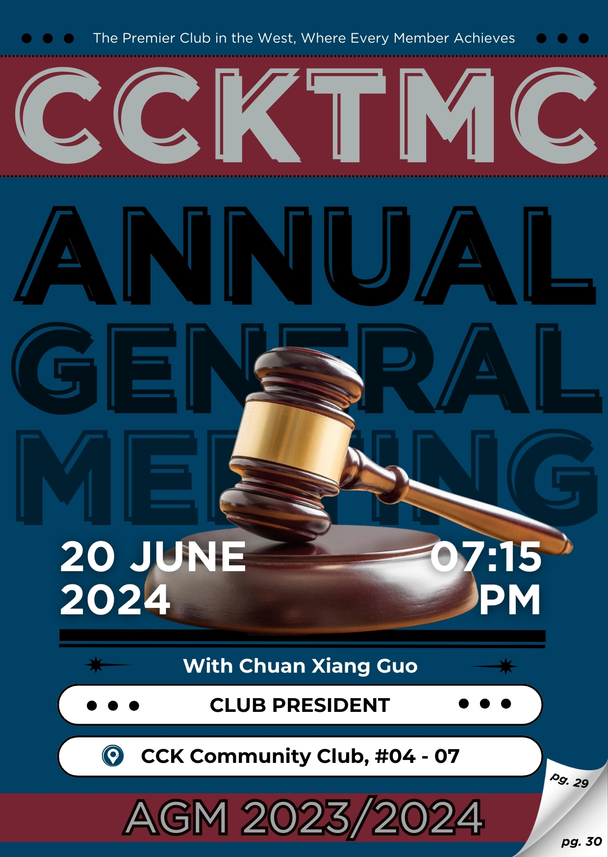 CCKTMC Annual General Meeting (AGM) - Never Stop Learning @ 20 June ...