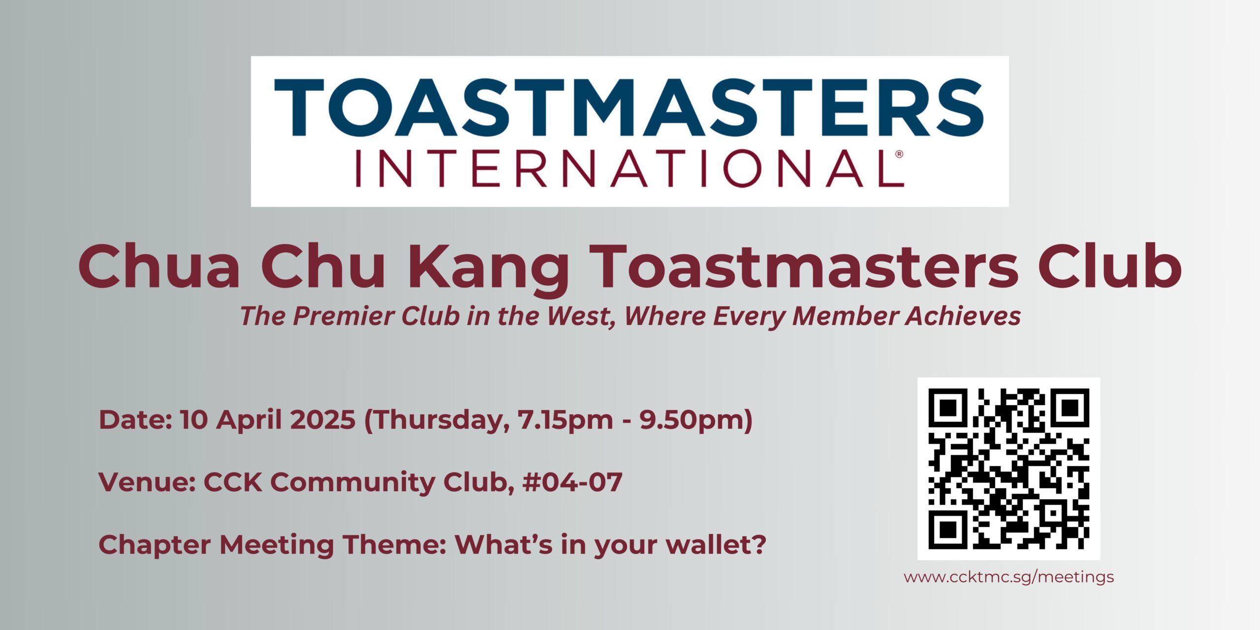CCKTMC Chapter Meeting - What's in your wallet? @ 10 April 2025 - Chua ...